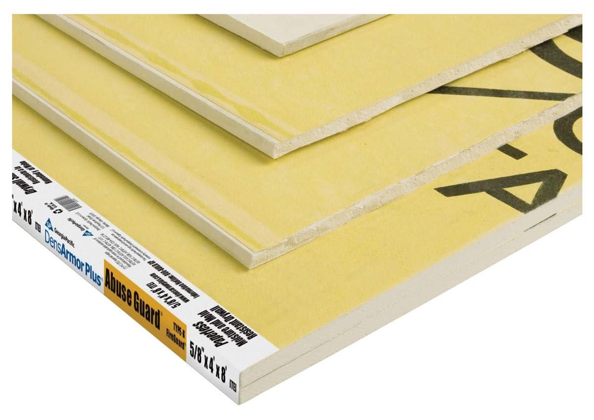 DensArmor Plus Abuse Guard drywall from Georgia-Pacific