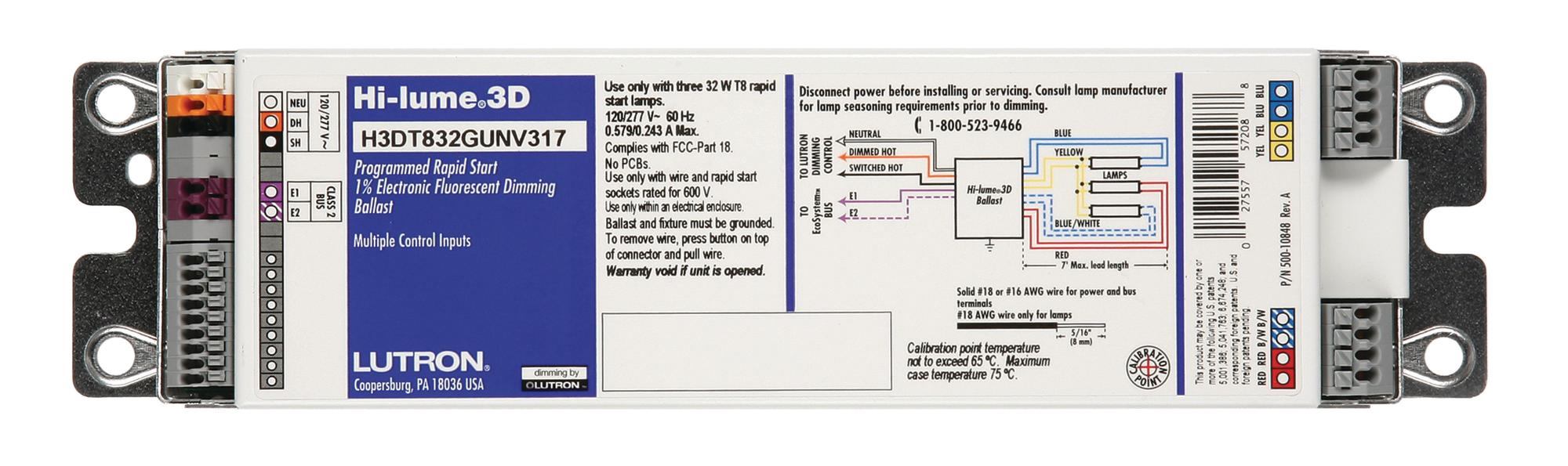 Lutron Electronics Hi-lume 3D Fluorescent Dimming Ballast