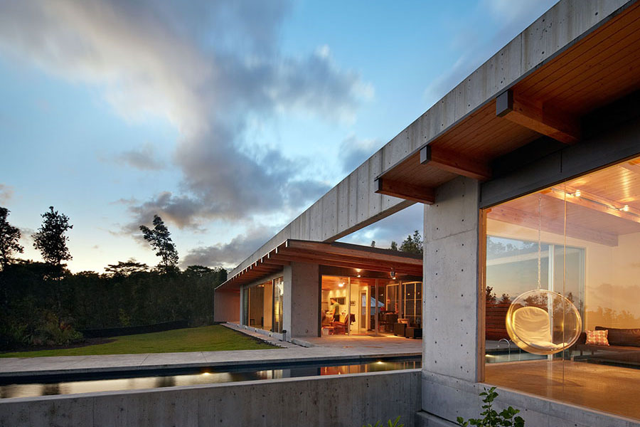 Concrete Home Built on Hawaiian Lava Flow