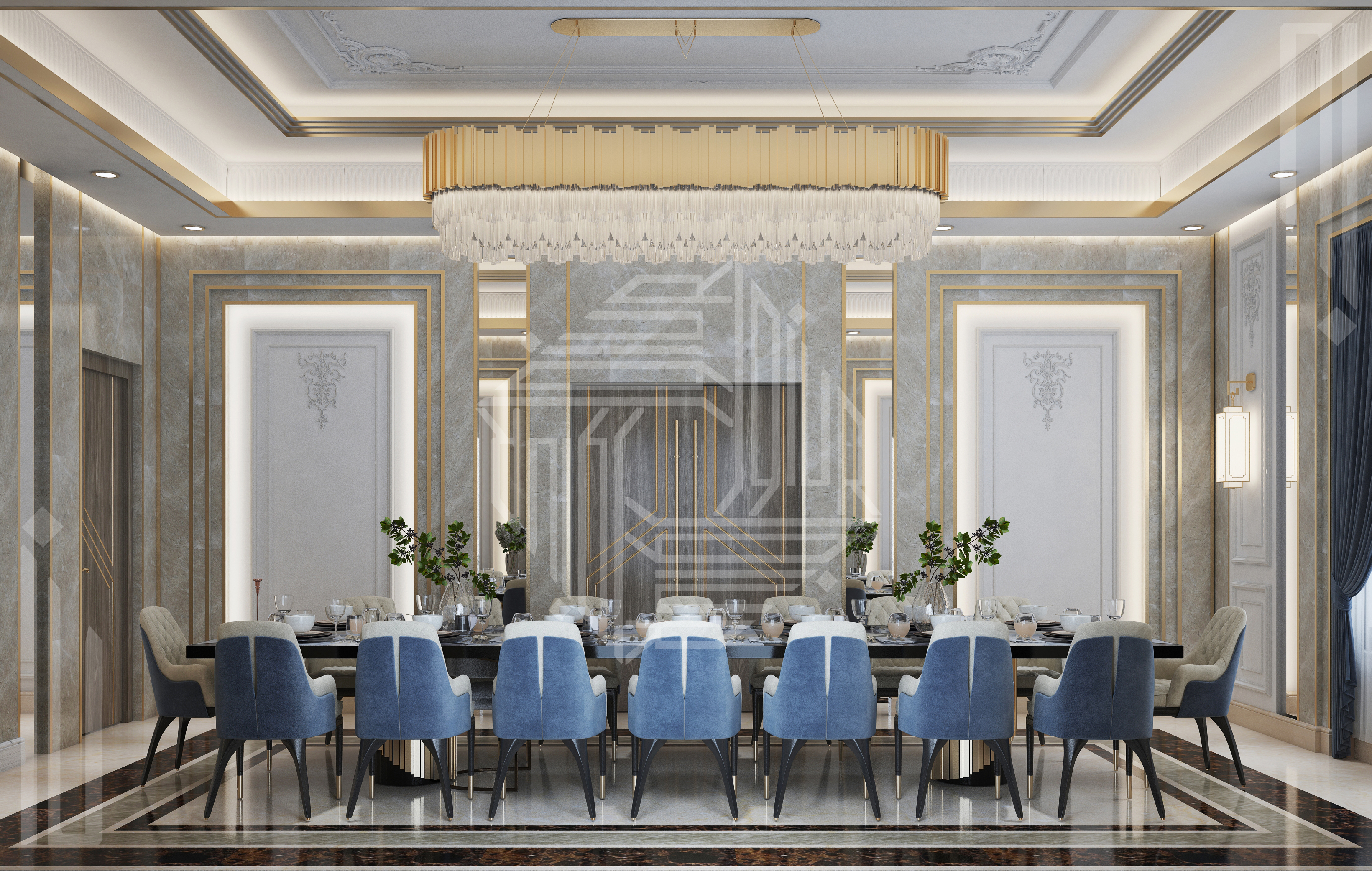 Classic Dining Room Design for a Palace in Dubai - Architect Magazine