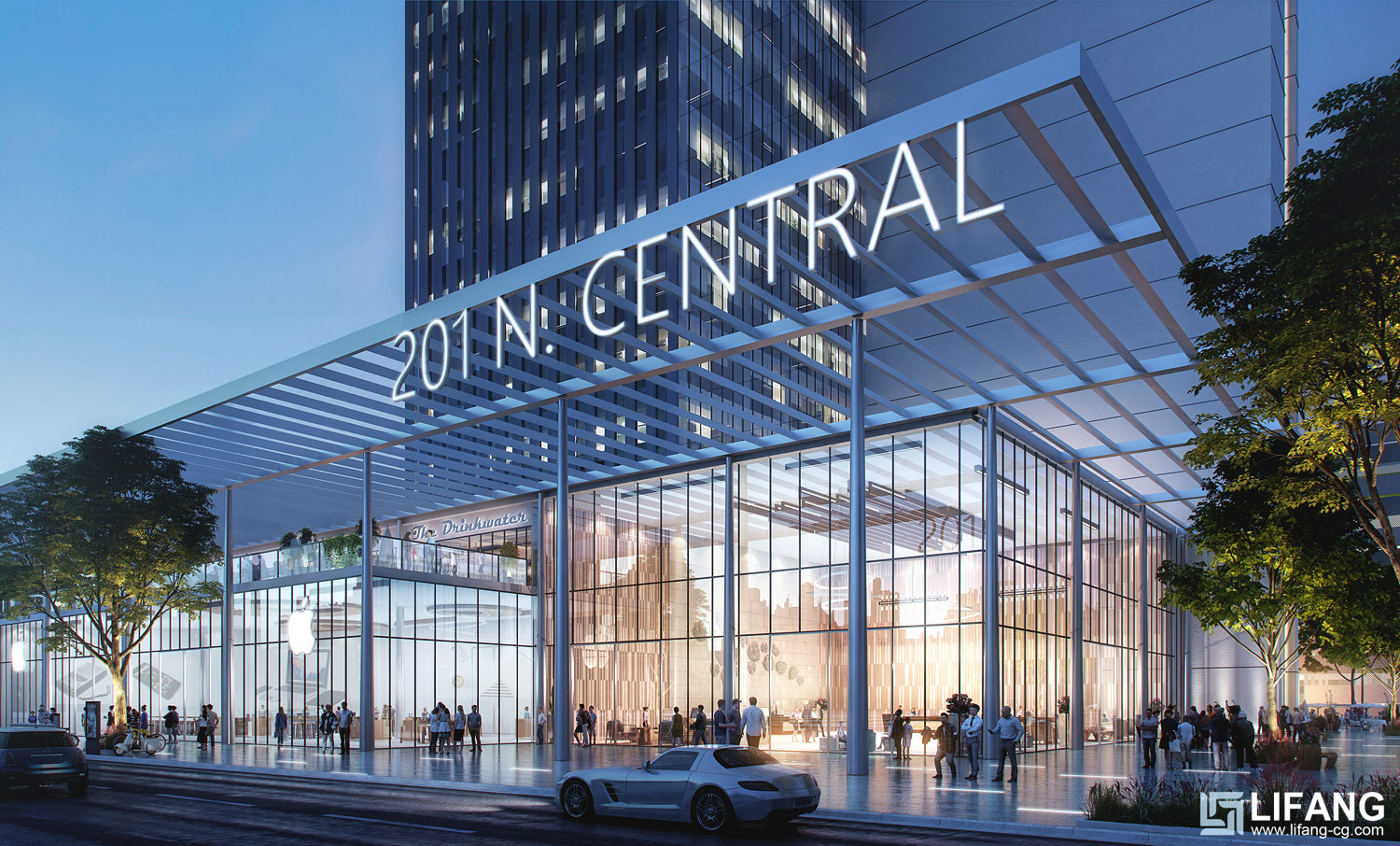 Street perspective exterior rendering - Architect Magazine