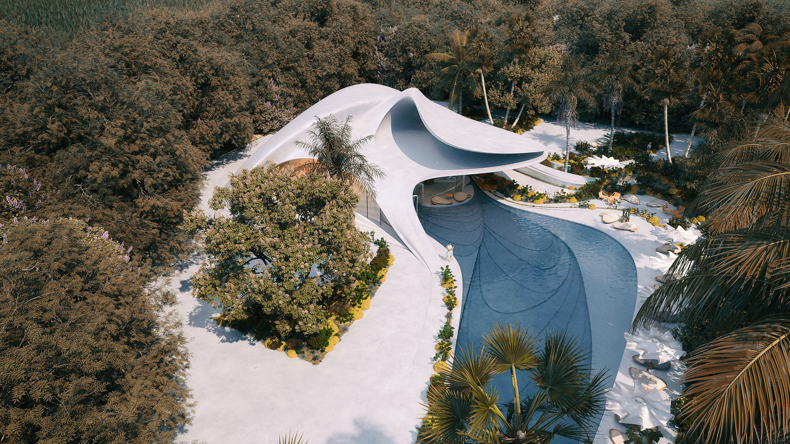 “Villa G01” Mask Architects Designs Curvaceous Luxury Villa Nestled In ...