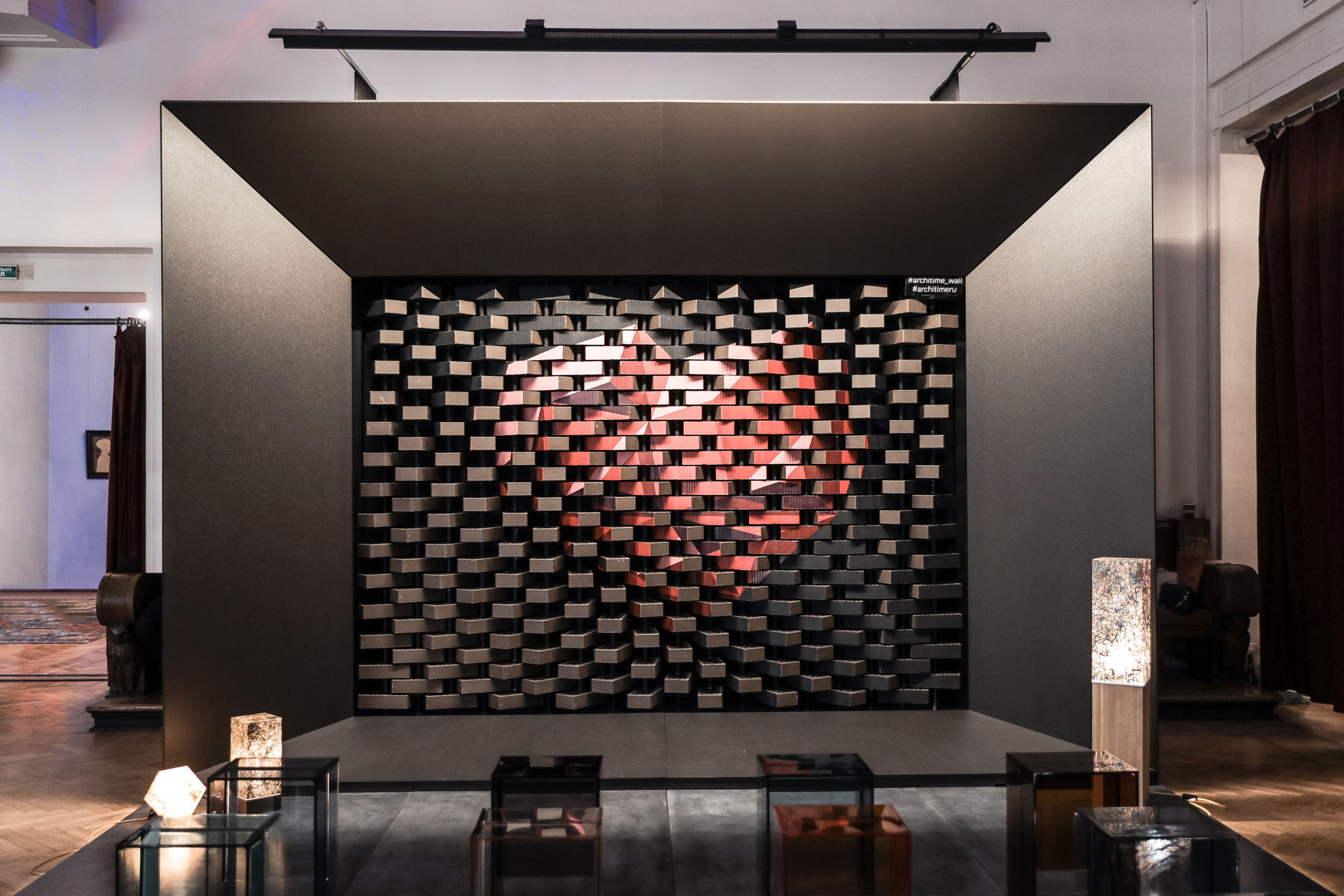Kinetic art installation. Dynamic brick wall by ARCHITIME design group ...