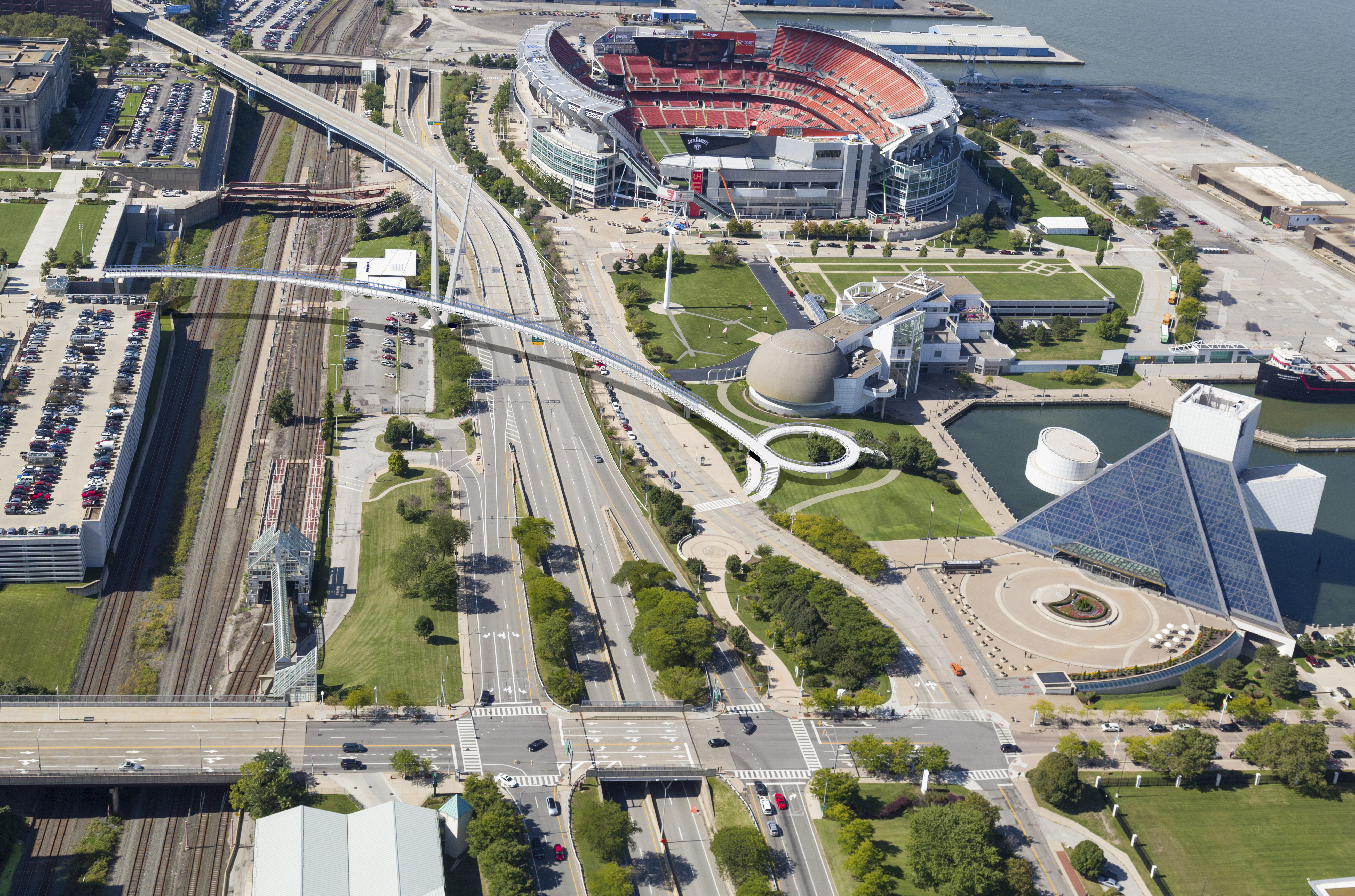 Cleveland Lakefront Pedestrian and Bicycle Bridge - Architect Magazine