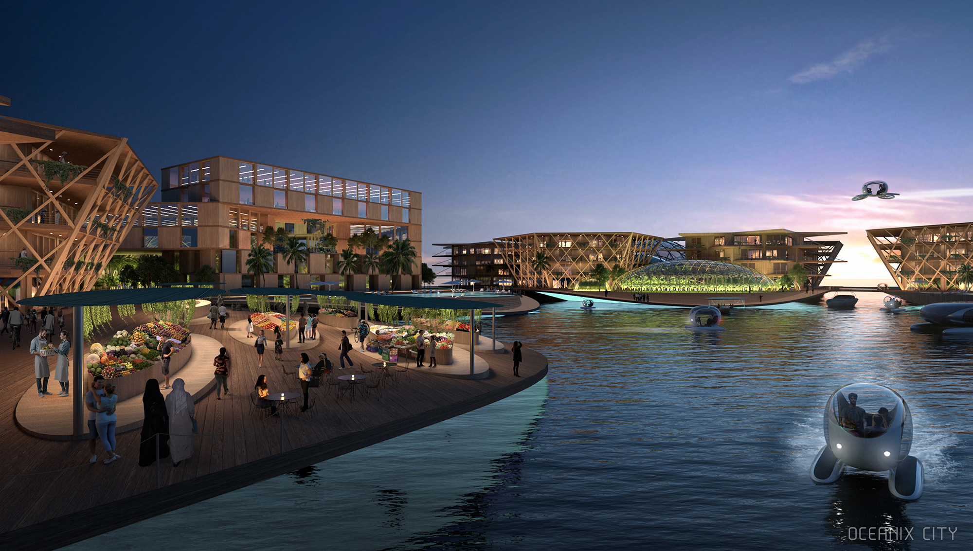 BIG's Oceanix Floating City Finds Home in South Korea