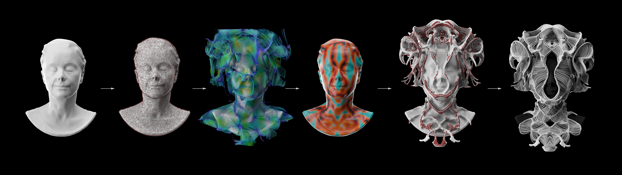 Neri Oxman Designs Rottlace, a Series of 3D-Printed Masks for Björk