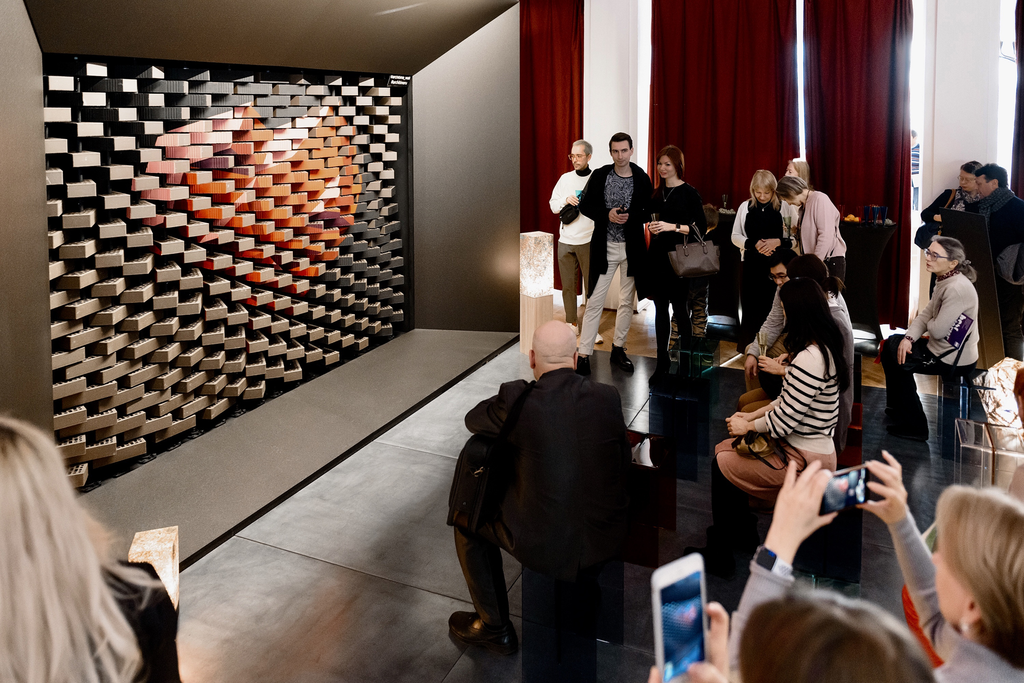 Kinetic art installation. Dynamic brick wall by ARCHITIME design group ...