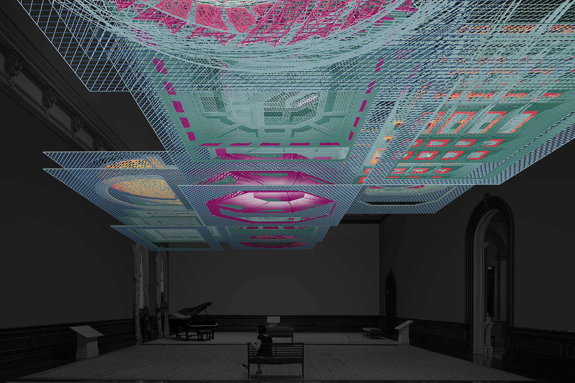 Washington's Renwick Gallery Introduces Ceiling-suspended 'Parallax Gap'