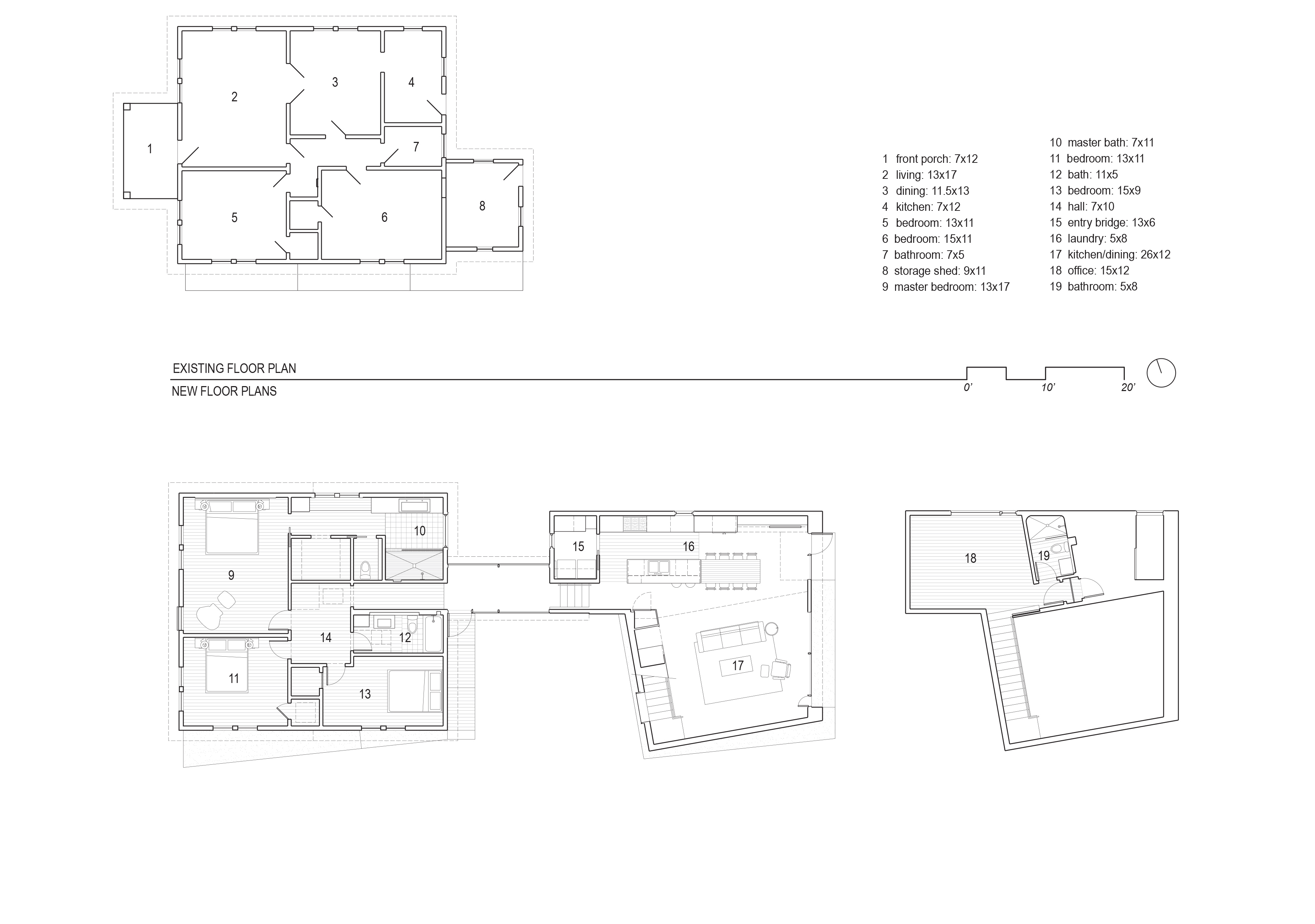 Respect but Modify: Home Remodel Defines Zones in Dark and Light Tones ...