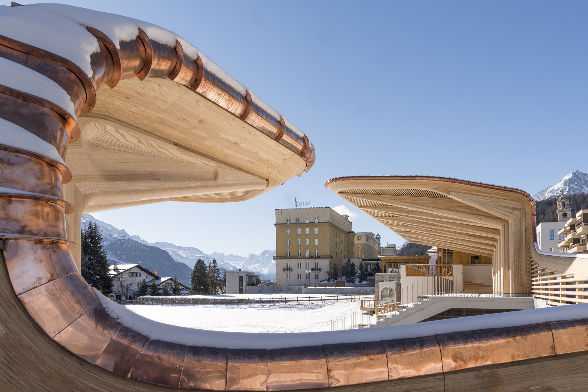 Kulm Eispavillon Canopy Glulam Structure
