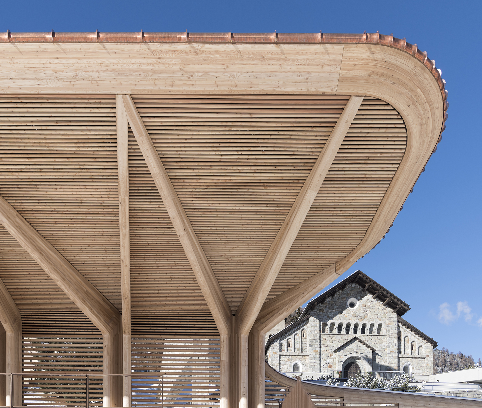 Kulm Eispavillon Canopy Glulam Structure