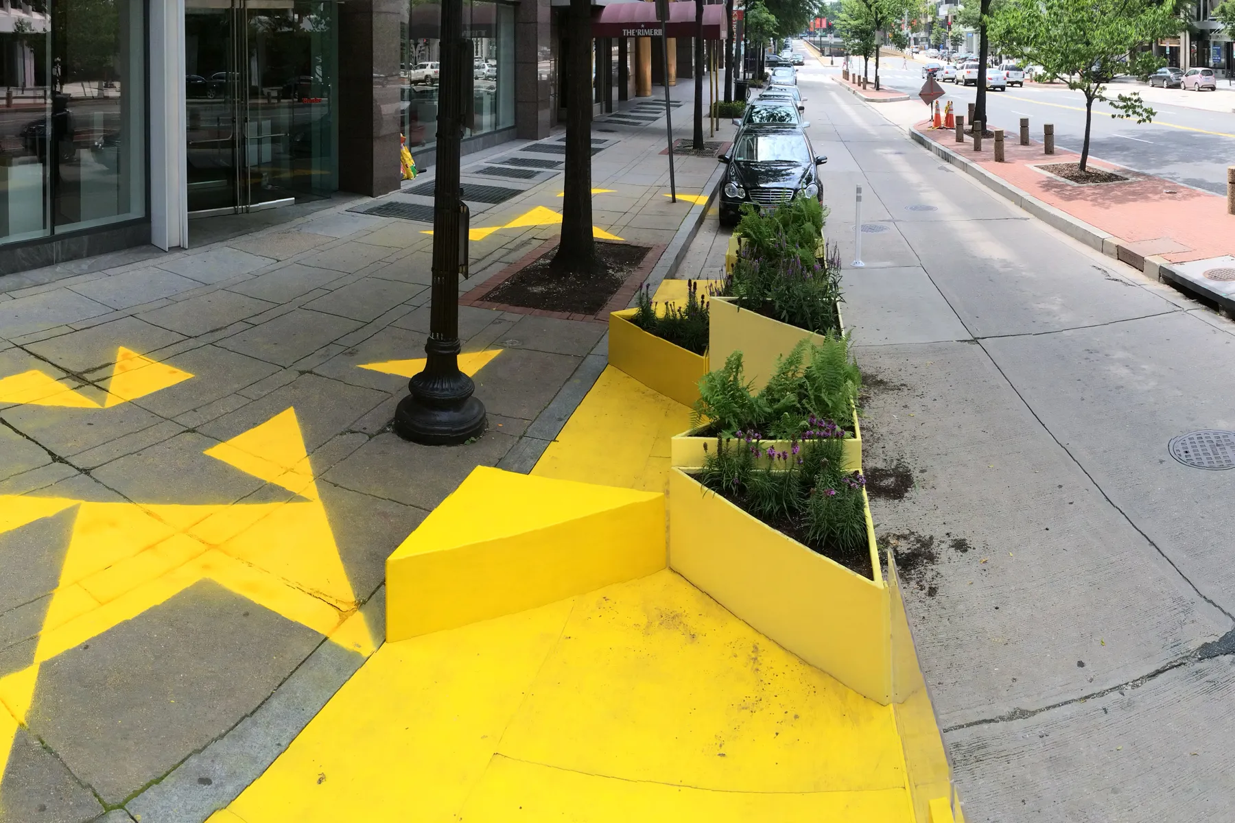 Gensler Designs Bright Yellow Parklet for D.C.