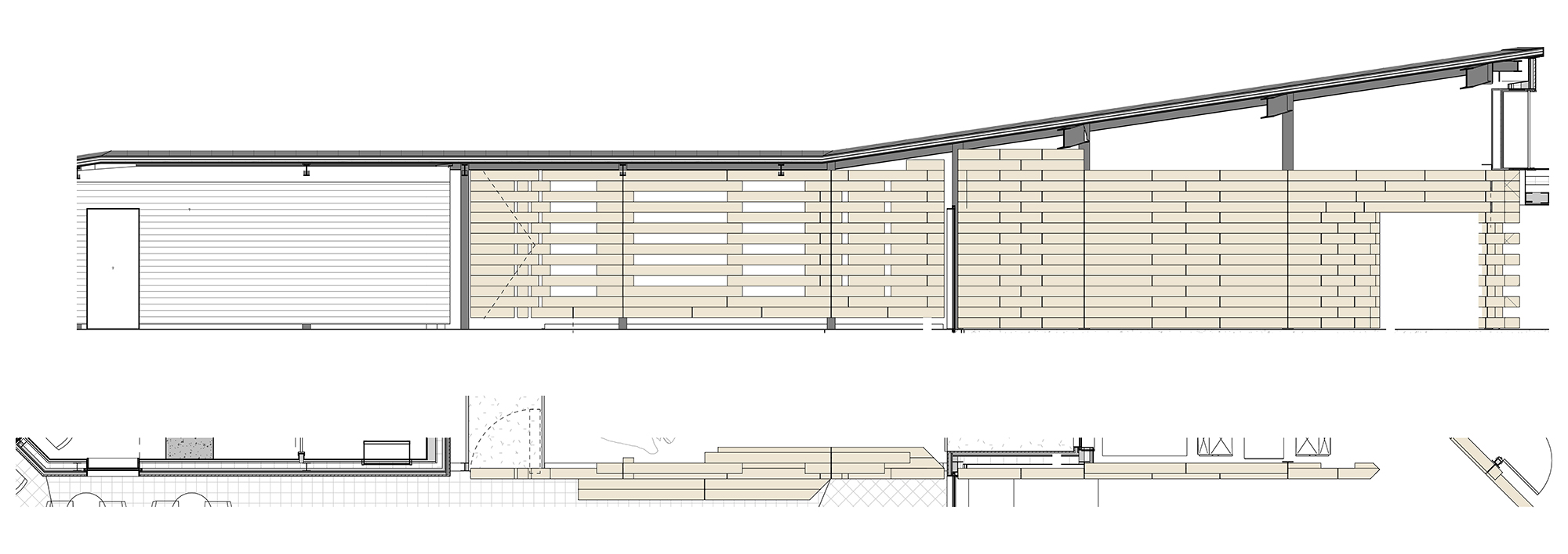 Multifunctional Timber Wall at Moxon Architects Quarry Studios