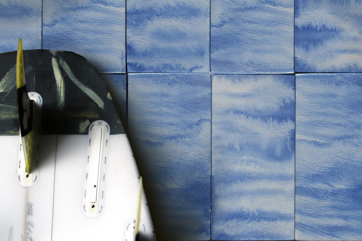 Four Tiles That Represent the Elements of Nature