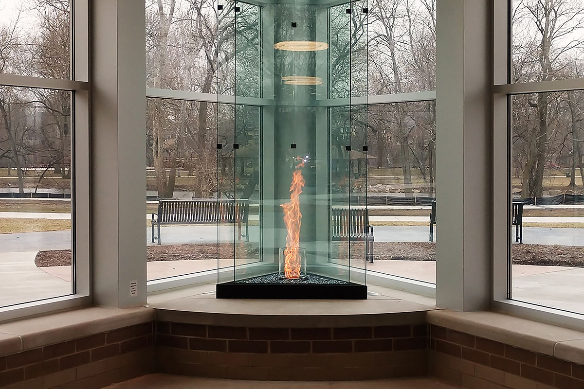 Commercial fireplaces are getting taller, wider — and wilder