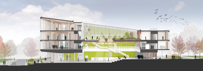 UMass Amherst Design Building Zipper Trusses